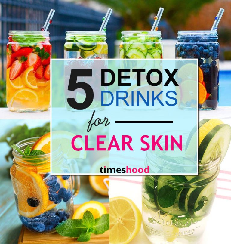 5 Detox Drinks Recipes for Clear Skin: Pretty Skin Detox Water - TIMESHOOD